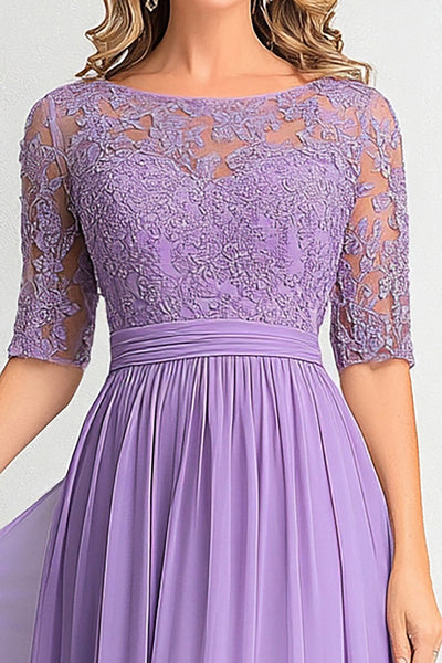 WEDTREND Woman Elegant Lilac Mother Of Bride Dress With Appliques A ...
